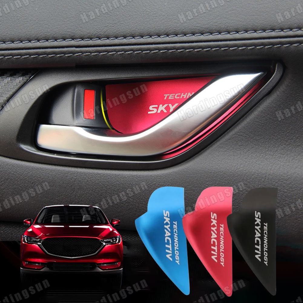 สติกเกอร์ติดมือจับประตูรถยนต์ สําหรับ Mazda Skyactiv Technology Logo 3 ...
