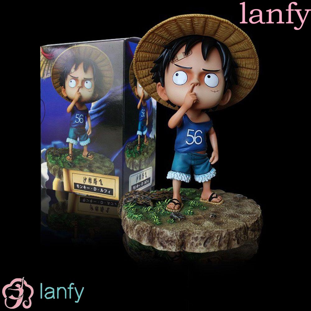 Lanfy ตุ๊กตาฟิกเกอร์ Luffy Monkey D Luffy Pick Your Nose Luffy ขนาดเล็ก ...