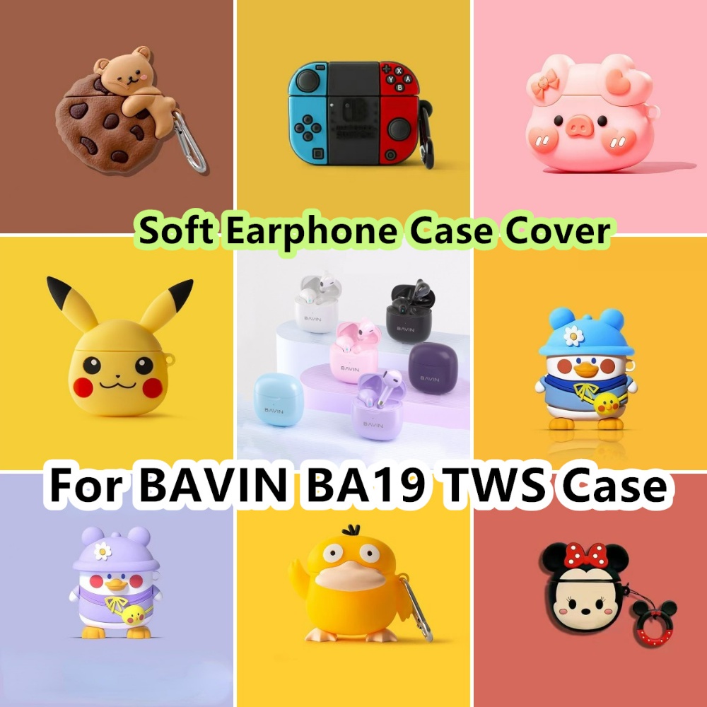 พร้อมส่ง!เคสหูฟัง แบบนิ่ม ลายการ์ตูนปิกาจู สําหรับ BAVIN BA19 TWS BAVIN ...