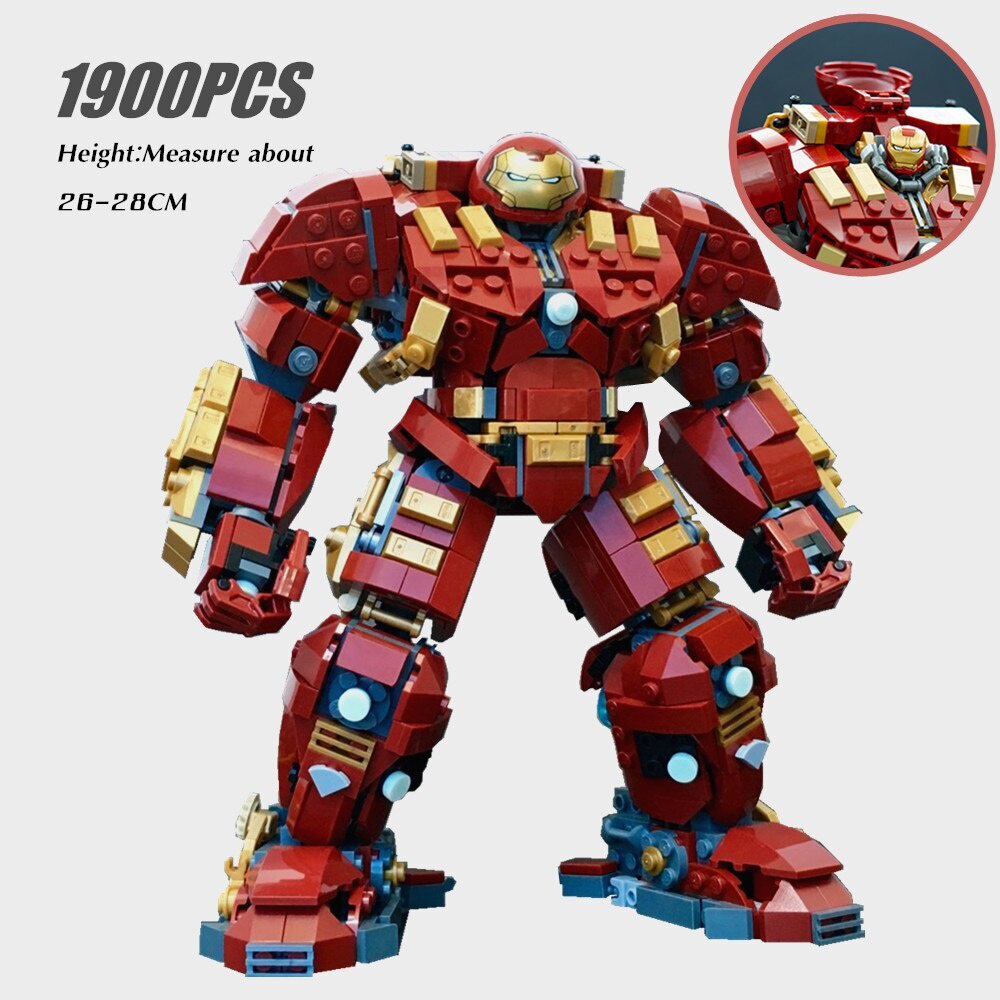 Disney Marvel Avengers MOC MK44 Hulkbuster Iron Man Mecha Superheroes ...