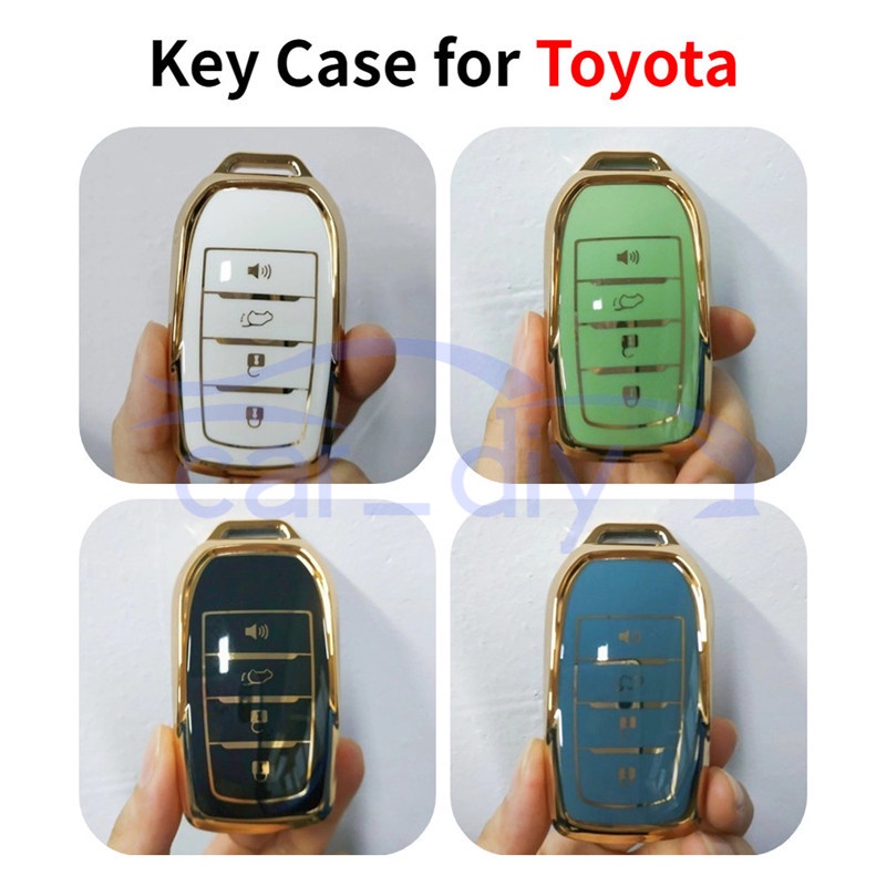 TPU Key Case Car Remote Cover With Keychain For Toyota Wildlander RAV4 ...