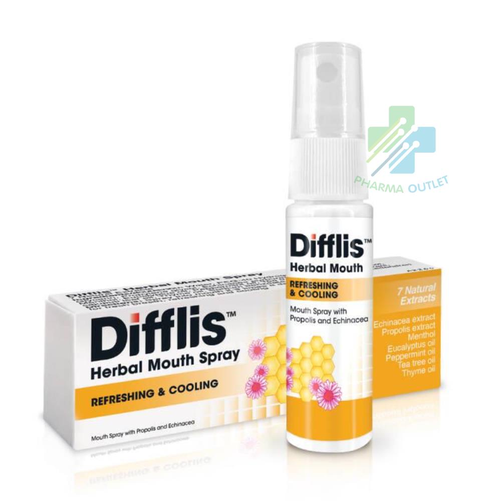 Difflis Herbal Mouth Spray 15ML สเปรย์ระงับกลิ่นปาก ช่วยให้สดชื่น (3218 ...