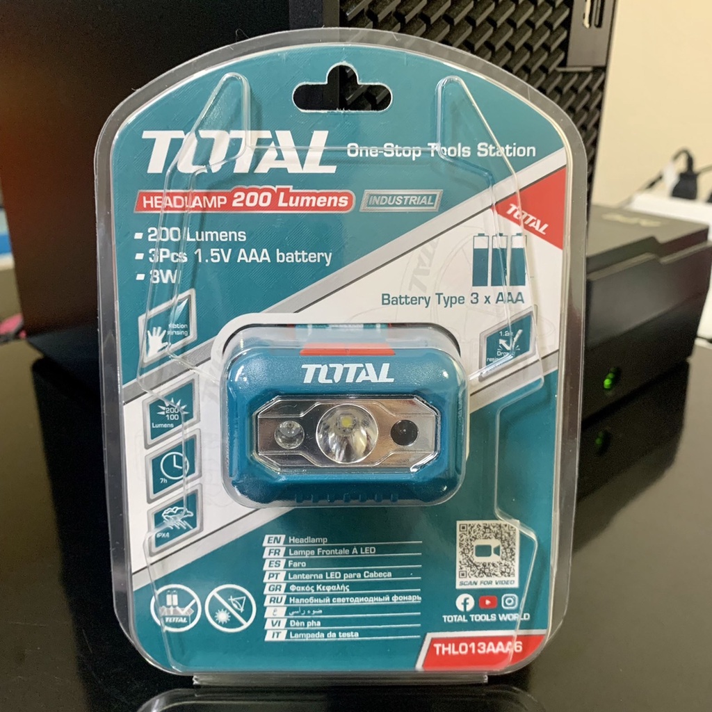ไฟฉาย TOTAL THL013AAA6 ไฟฉาย LED 3xAAA คาดศรีษะ ส่งได้ไกล 91 เมตร แถม ...