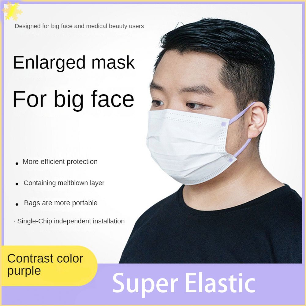 [LBE] Big Face Mask 3ply หน้ากากสำหรับผู้ใหญ่ขนาดใหญ่ Xl Plus Size พอก ...