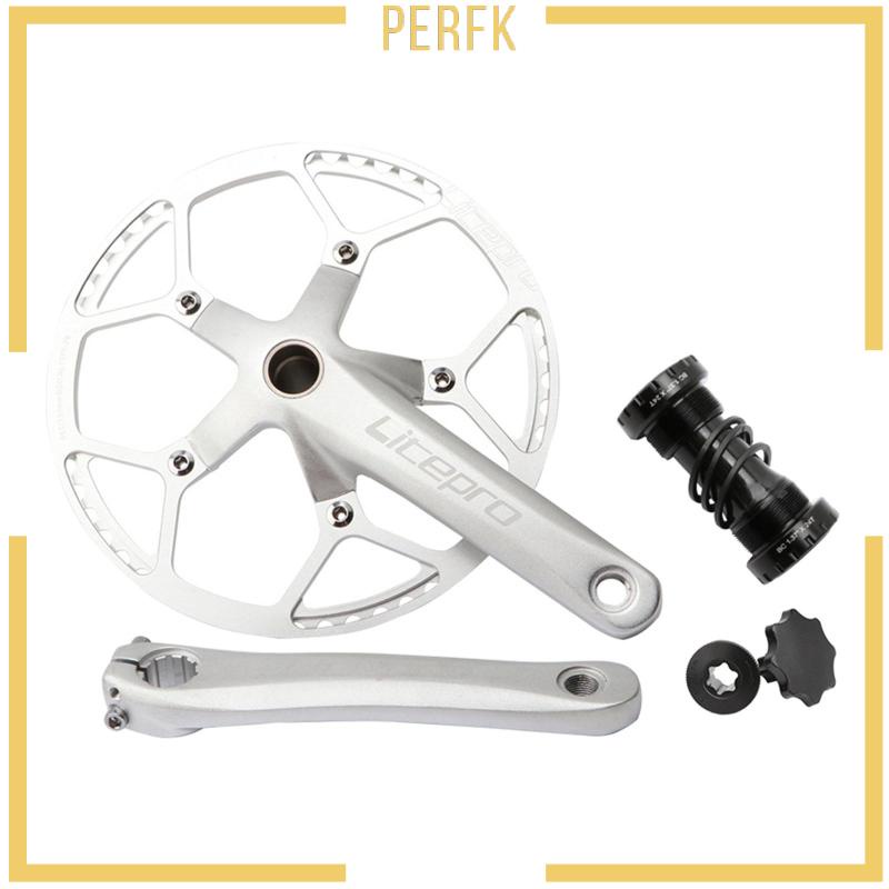 [Perfk] ชุดเฟืองข้อเหวี่ยงจักรยานพับ น้ําหนักเบา 170 มม. แขนข้อเหวี่ยง BCD 130 มม. แบบเปลี่ยน ...