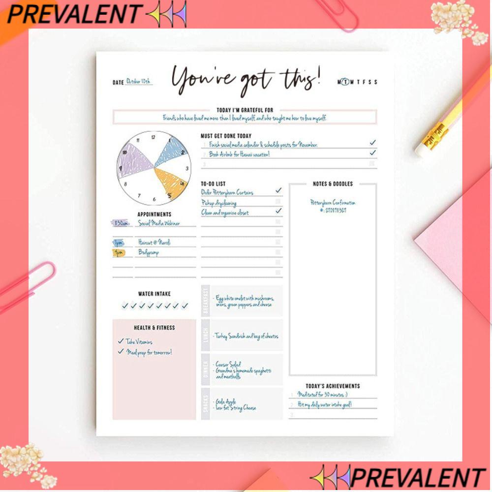 Preva To Do Lists กระดาษโน๊ต แบบไม่ฉีกขาด วางแผนรายวัน 50 แผ่น | Shopee ...