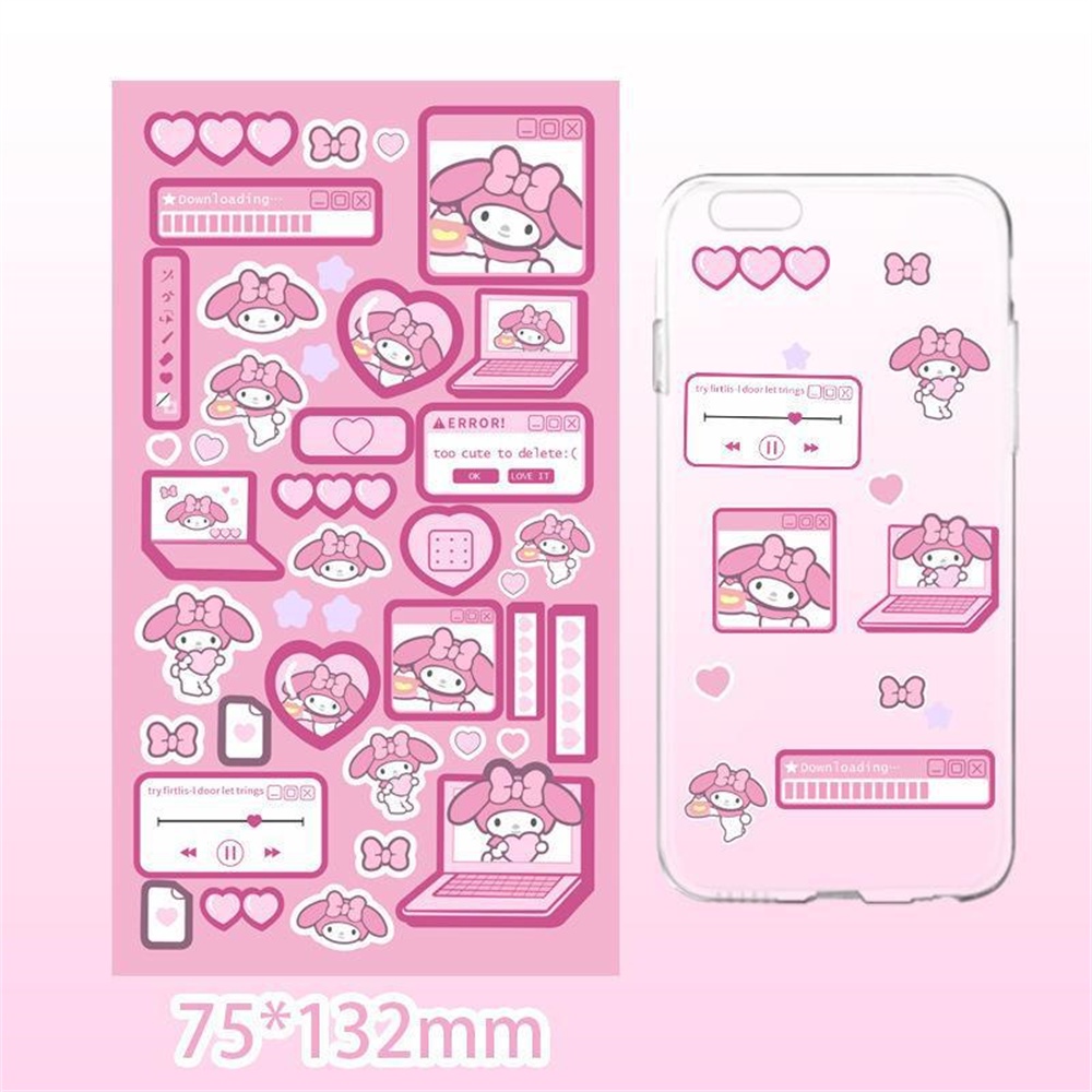Sanrio Laser Kuromi Sticker Diy Handbook ตกแต่งโน๊ตบุ๊คกันน้ำ DIRE ...