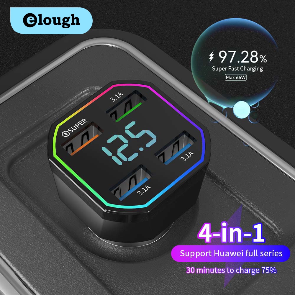 Elough อะแดปเตอร์ชาร์จโทรศัพท์มือถือ 66W USB PD QC3.0 Type C ชาร์จเร็ว ...