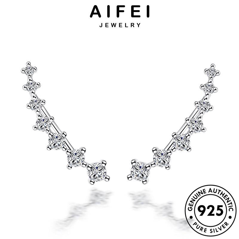 Aifei เครื่องประดับเงิน 925 Original ผู้หญิงต่างหูบุคลิกภาพเจ็ดดาว E54 ...