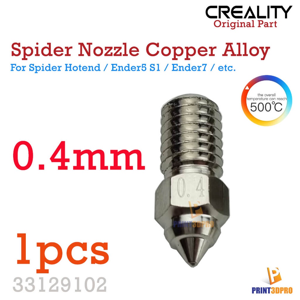 Creality Part Spider High-Speed Nozzle Copper Alloy 0.4mm , 0.6mm For ...