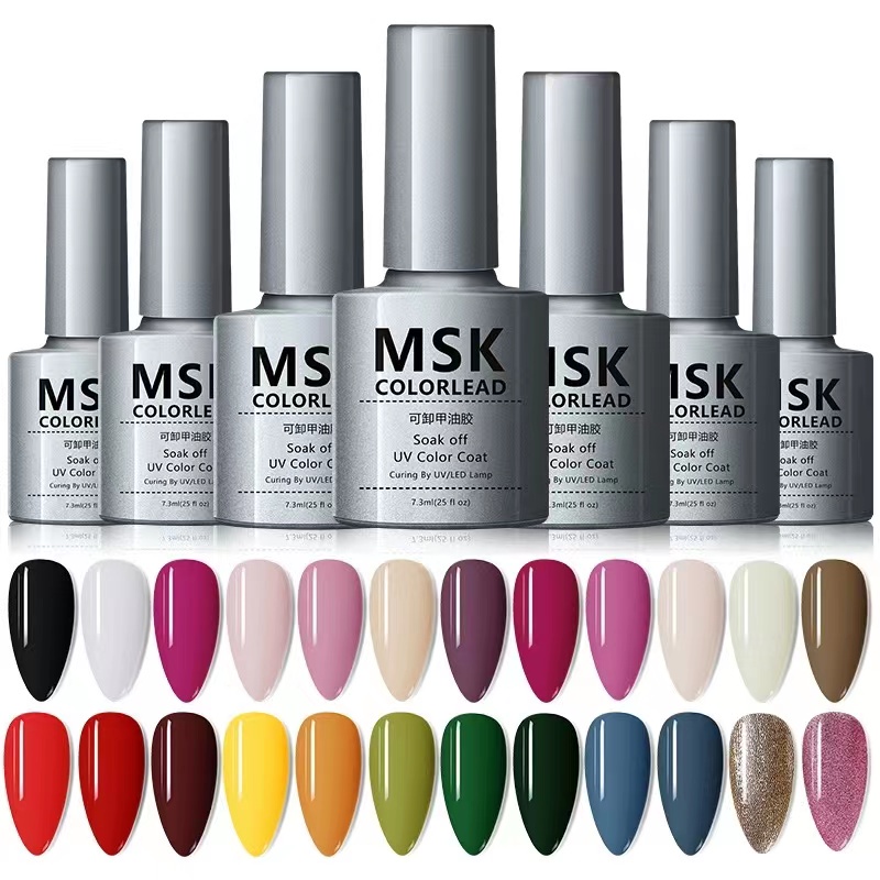 MSK 160สี สีเจลทาเล็บ 7.3ML สีเจล สีทาเล็บเจล ยาทาเล็บเจล UV/LED แแบบต้องอบ (ต้องใช้เครื่องอบ ...