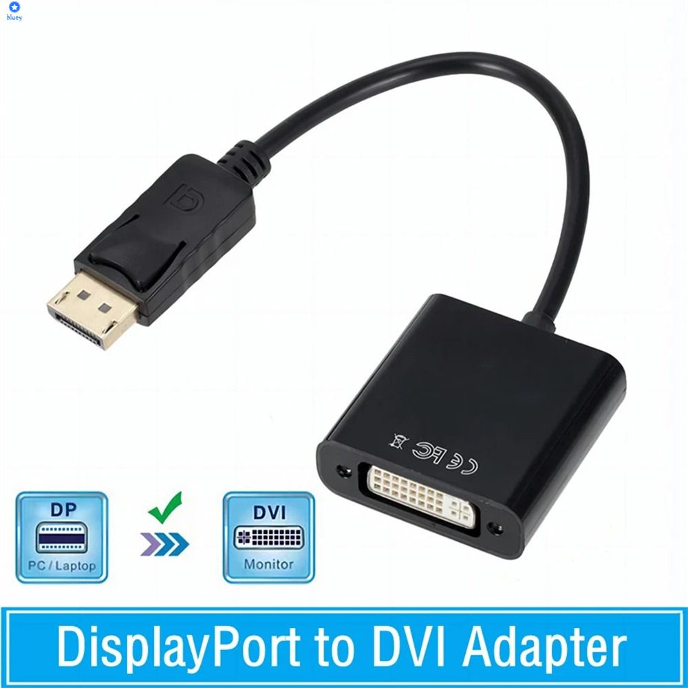 Dp To Dvi Adapter Dp Male Adapter Dvi Adapter Dptodvi สายเชื่อมต่อ Dp ...