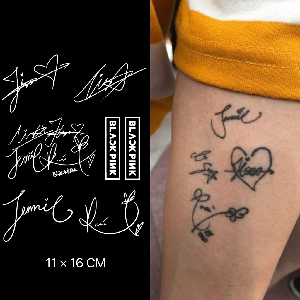 【Mars Tattoo】ใหม่ สติกเกอร์รอยสักชั่วคราว กึ่งถาวร ลาย BlackPink Lisa ...
