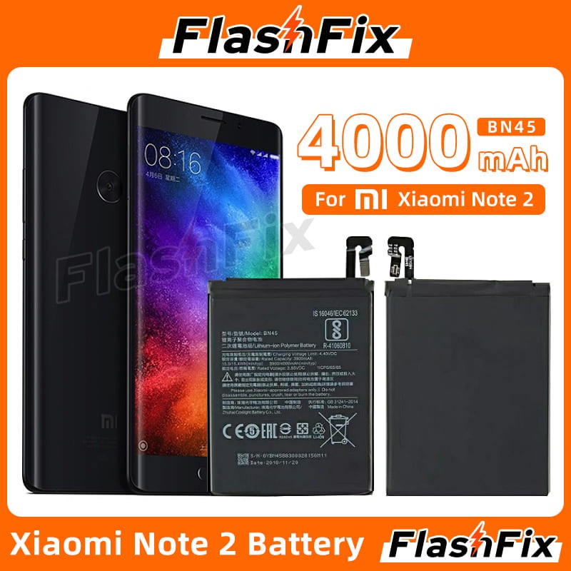 แบตเตอรี่ ใช้สำหรับเปลี่ยน For Xiaomi Note 2 High Quality Cell Phone ...