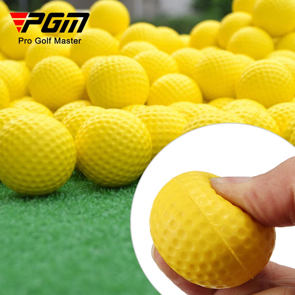 Pgm Golf Balls 5 ชิ้น/10 ชิ้นฝึกซ้อมลูกกอล์ฟในร่มสีเหลือง PU Soft Golf Balls Q008 | Shopee Thailand