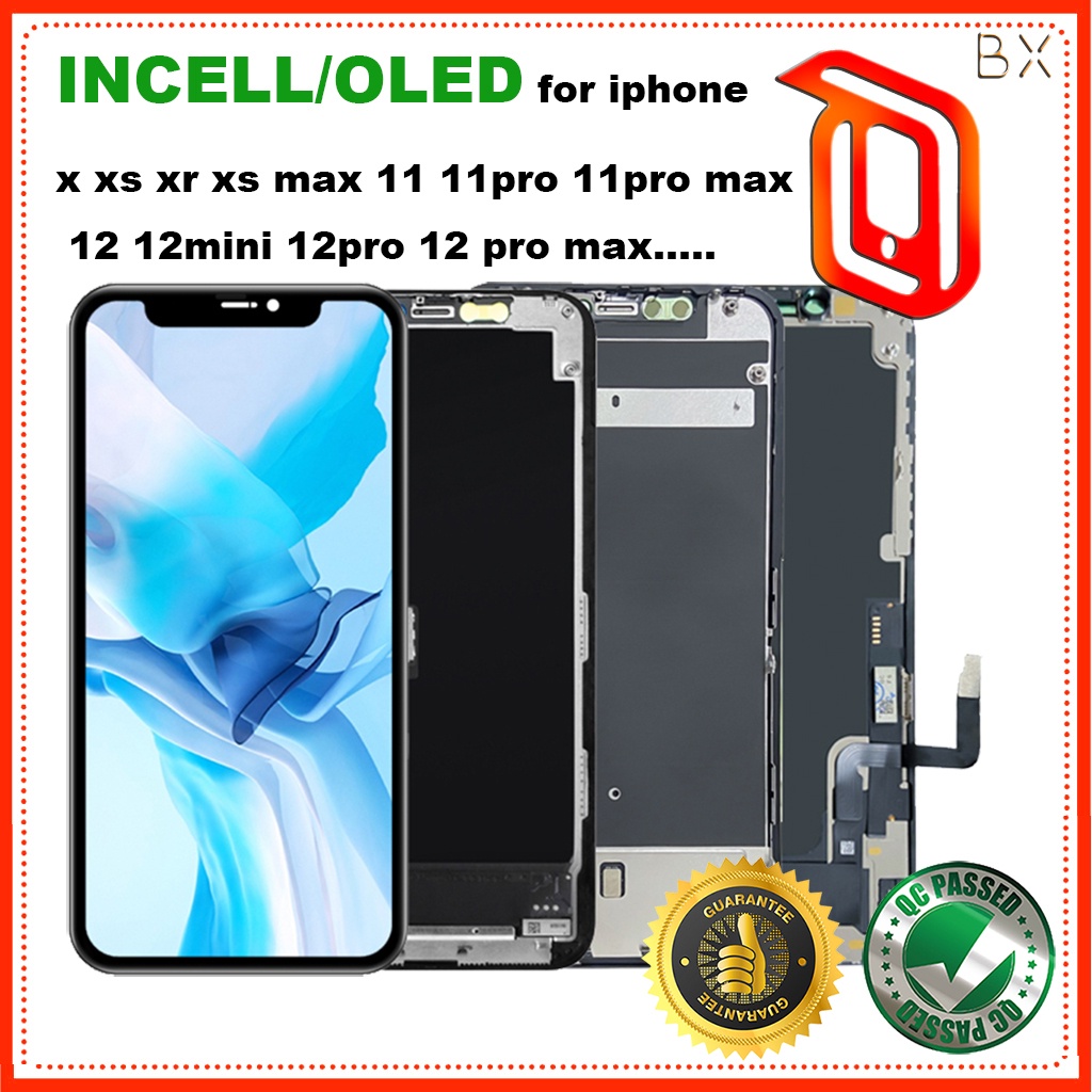 Oled/incell หน้าจอแสดงผล LCD ดิจิทัล แบบเปลี่ยน สําหรับ iPhone X XR XS ...