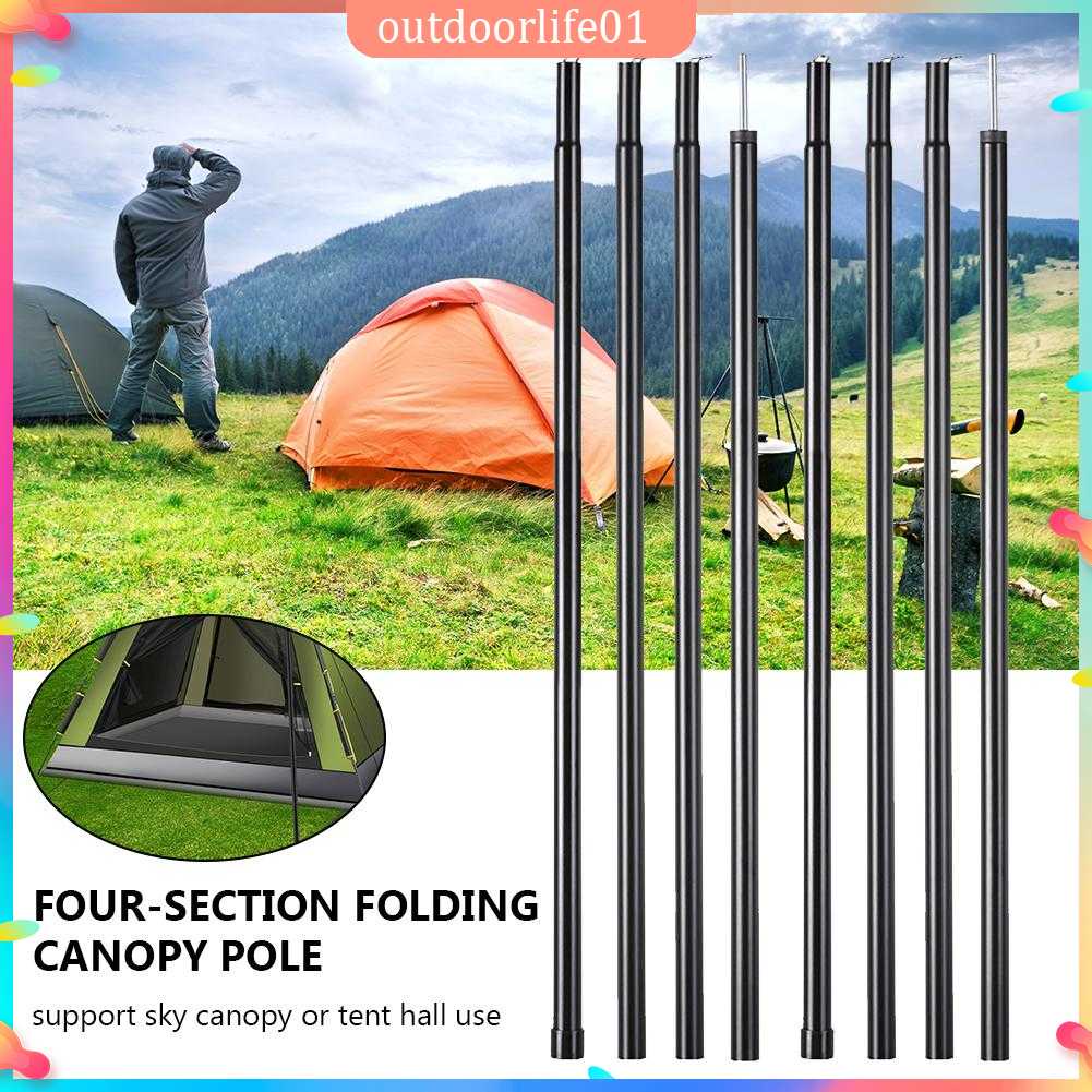 ODL 2m/6.6ft เต็นท์กันสาดเสาพับเหล็กชุบสังกะสี Canopy Rod อุปกรณ์ตั้ง ...