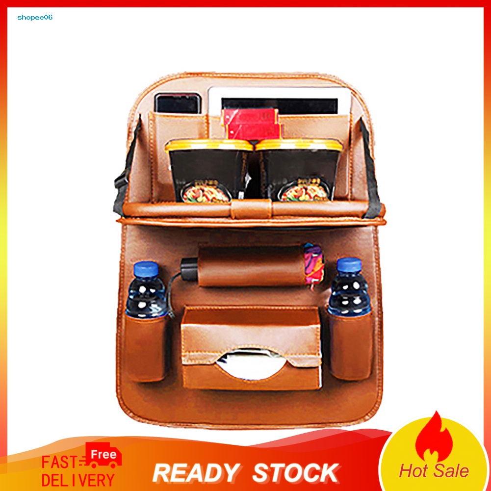 Setn กระเป๋าเก็บของ แบบแขวนหลังเบาะรถยนต์ พับได้ มีหลายช่อง | Shopee Thailand