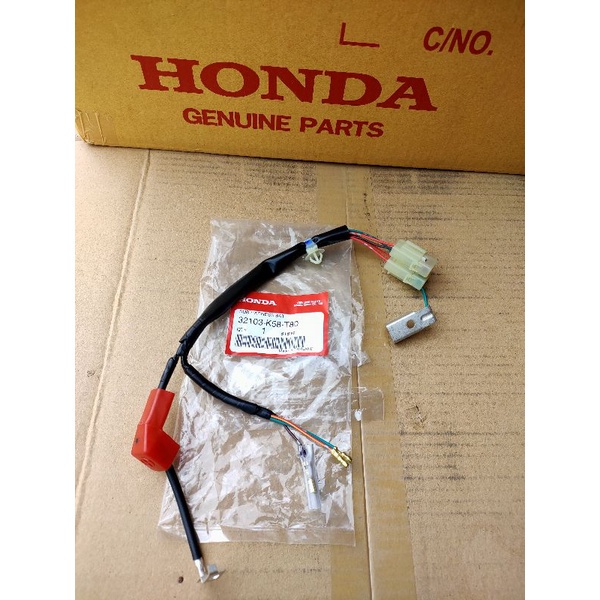 สายไฟขั้วแบตเตอรี่แท้เวฟ110iรุ่นสตาร์ทเท้าปี2011-2020 1ชุด(32103-K58 ...