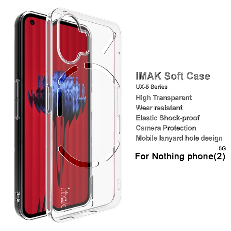 Imak Casing Nothing Phone 2 Two 5G Transparent Soft TPU Back Case เค ...