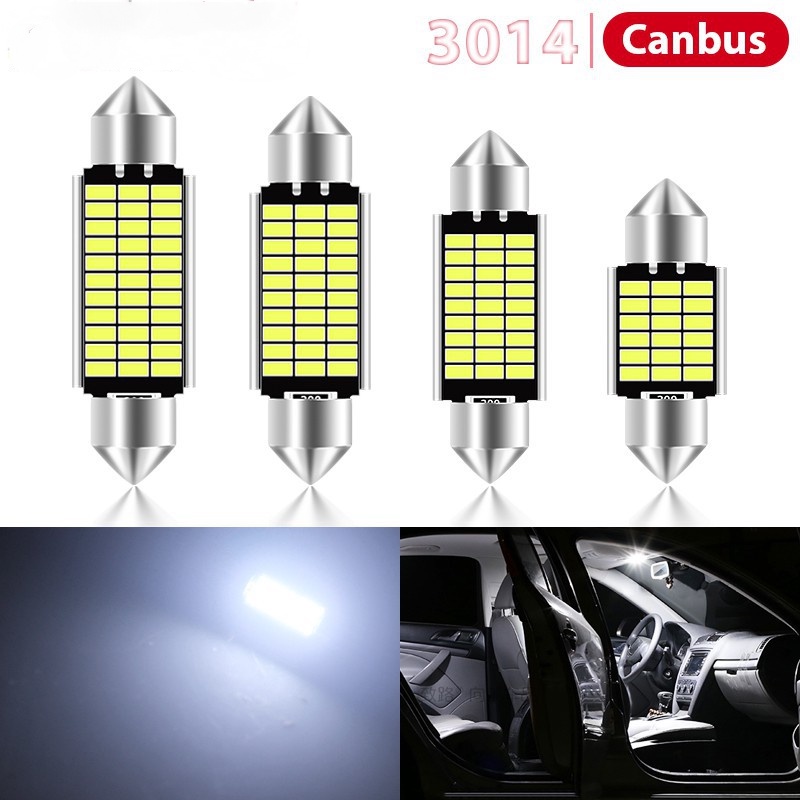 โคมไฟอ่านหนังสือ C5W C10W Canbus Festoon Lamps 3014 18 33 SMD 31 มม. 36 มม. 39 มม. 41 มม. ...