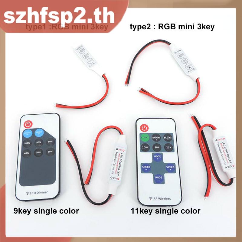 12v mini RGB LED Strip light 9 11 3 คีย์รีโมทคอนโทรล DC สายไฟสําหรับ ...