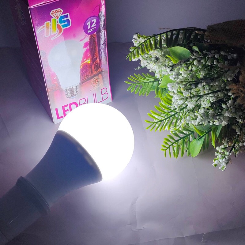 หลอดไฟ LED แสงไฟสีขาว ทรงกลมขั้ว E27 ยี่ห้อ HS 24W 18W 12W 9W 7W 5W สำหรับโคมไฟภายในบ้าน หลอด ...