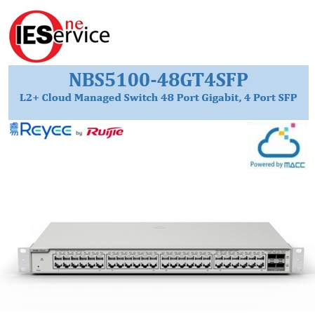 Ruijie Reyee NBS5100-48GT4SFP L2+ Cloud Managed Switch 48 Port Gigabit ...
