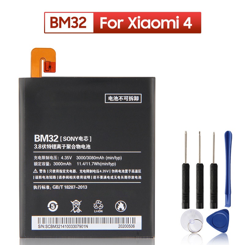 BM32เปลี่ยนแบตเตอรี่โทรศัพท์สำหรับ Xiaomi Mi 4 M4 Mi4โทรศัพท์แบตเตอรี่3080MAh | Shopee Thailand