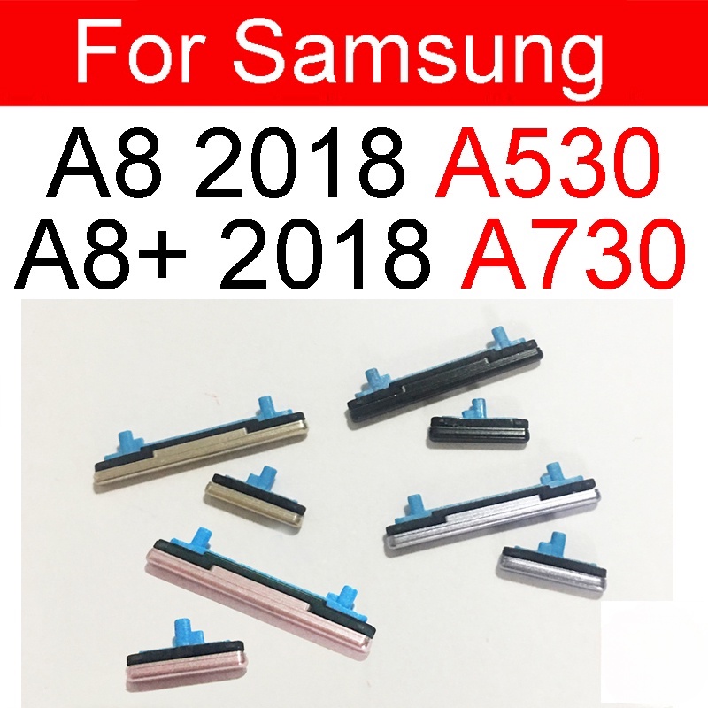 1 ชุด (2 ชิ้น) ปรับระดับเสียงปุ่มด้านข้างสําหรับ Samsung Galaxy A8 2018 A530 A8 Plus A8+ 2018 ...