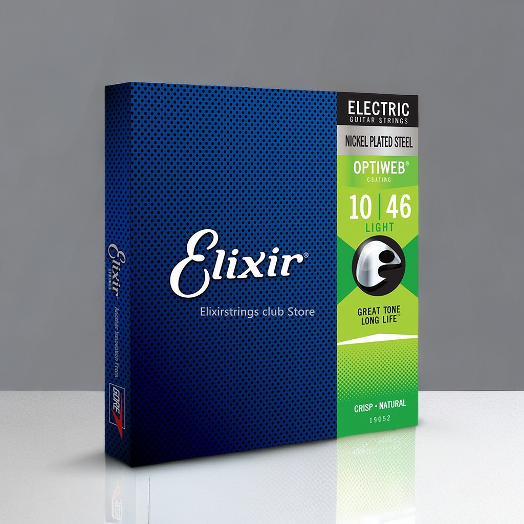 Elixir 19052 สายกีตาร์ไฟฟ้า ชุบนิกเกิล 010 .013 .017 .026 .036 .046 ...
