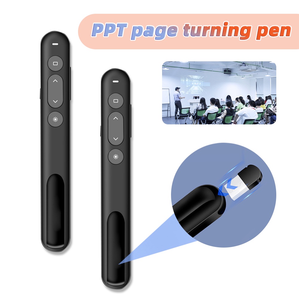 ปากกาเลเซอร์ไร้สาย USB PPT Clicker PowerPoint สําหรับนําเสนองานแล็ปท็อป ...