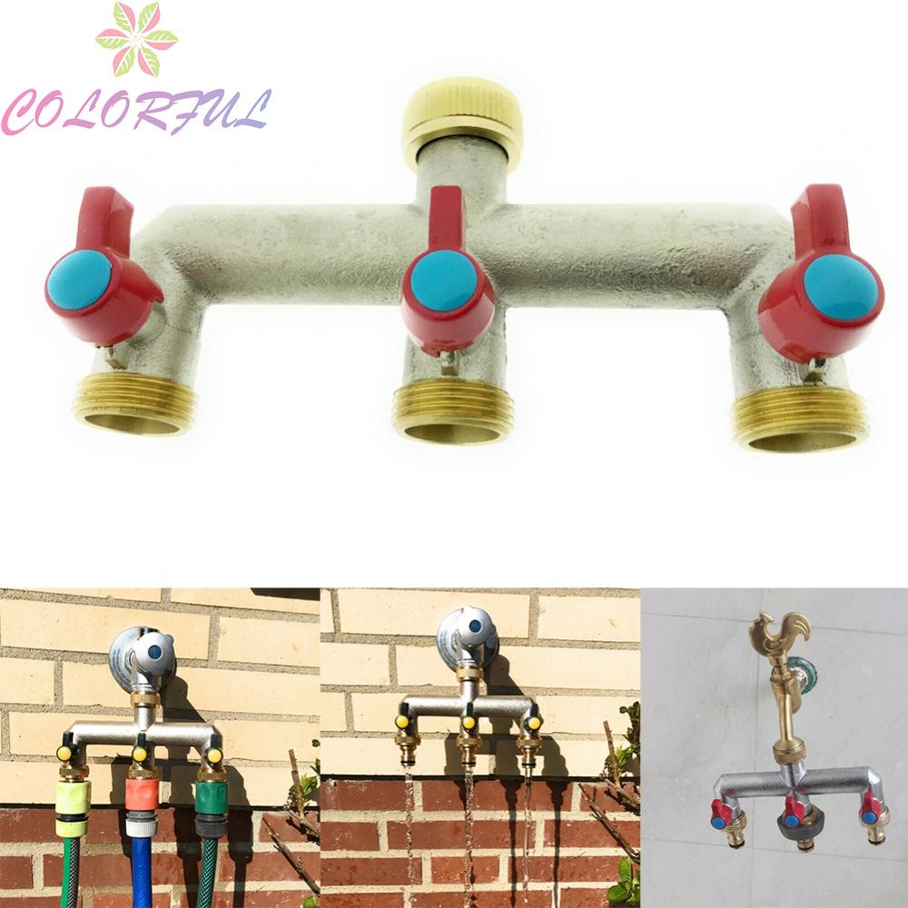 【COLORFUL】Faucet Distributor 0-10 Bar 3 Ways Brass High Water Pressure ...