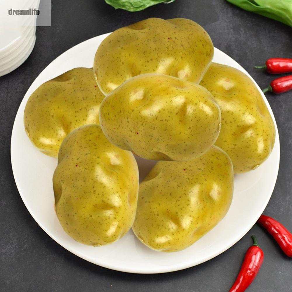 【DREAMLIFE】Artificial Potato Foam Home Table Decor Lifelike Color ...