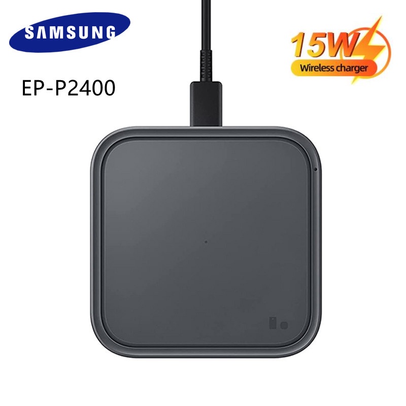 Samsung EP-P2400 Wireless Charger 15W Fast Charge QI Pad สําหรับ Galaxy Z พับ 1 2 3 Flip 3 4 S20 ...