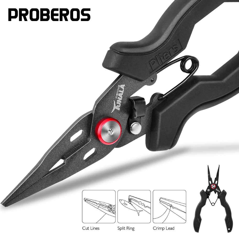 PROBEROS สแตนเลส Luya คีมมัลติฟังก์ชั่นอุปกรณ์ควบคุมปลาป้องกันสนิม ...