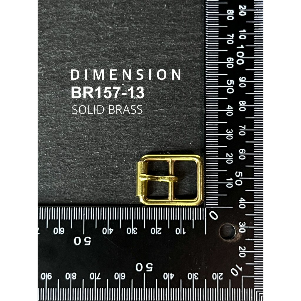 BR157-13หัวเข็มขัดปรับสายกระเป๋า ขนาด 13 มิล อะไหล่ทองเหลืองแท้ *ราคาต่อชิ้น* leatherbrass ...