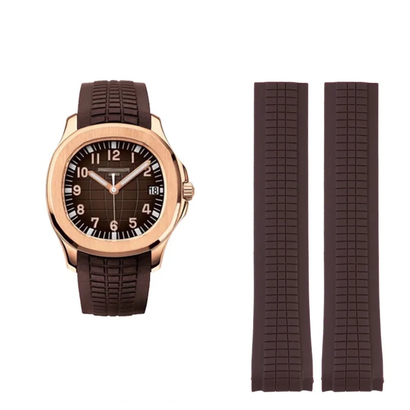 สายนาฬิกาข้อมือซิลิโคน ปลายโค้ง 21 มม. สําหรับ Patek Philippe 5164A ...