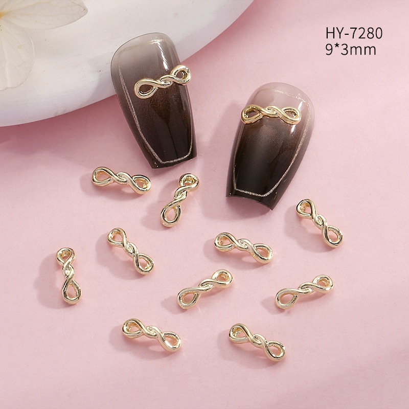 ใหม่ เครื่องประดับตกแต่งเล็บ โลหะถัก อัลลอย | Shopee Thailand