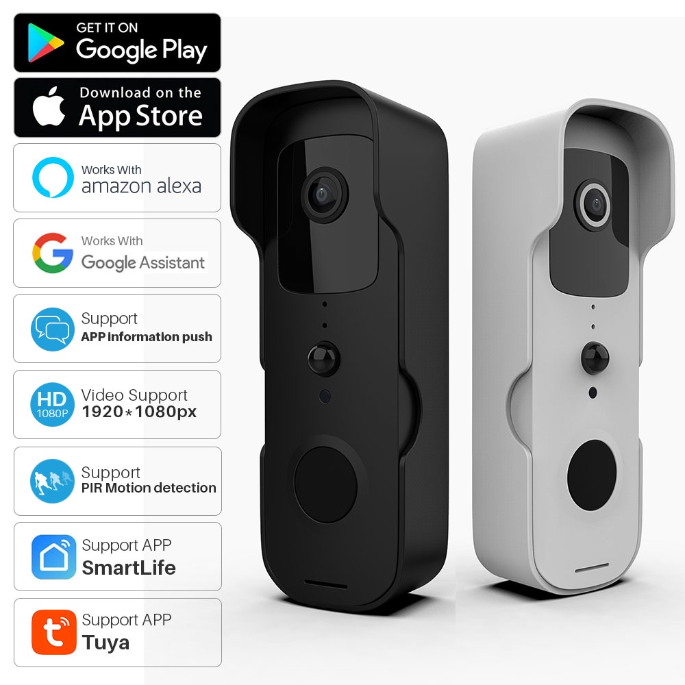 Tuya Smart Video Doorbell WiFi 1080P วิดีโอ Intercom ประตู Bell IP ... Tuya Smart Video Doorbell WiFi 1080P วิดีโอ Intercom ประตู Bell IP ...