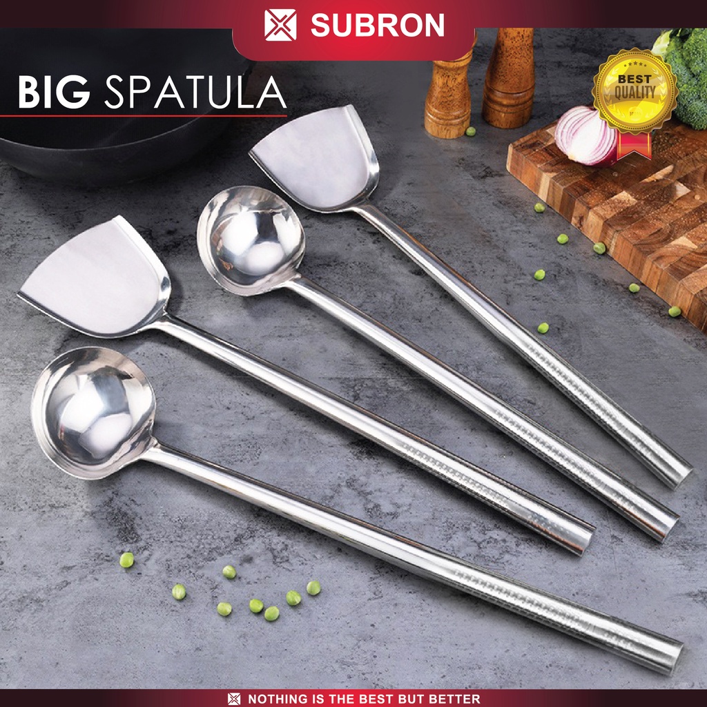 SUBRON ไม้พาย Sode Sutil Ladle สแตนเลสขนาดใหญ่ Katel Cauldron กระทะ ...
