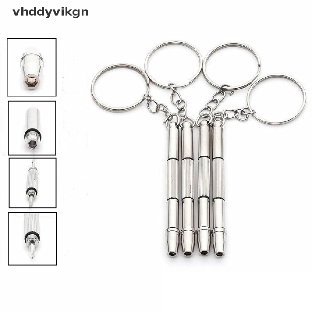 Vhdd ชุดเครื่องมือไขควงซ่อมแว่นตา 4 In 1 พร้อมพวงกุญแจ TH | Shopee Thailand