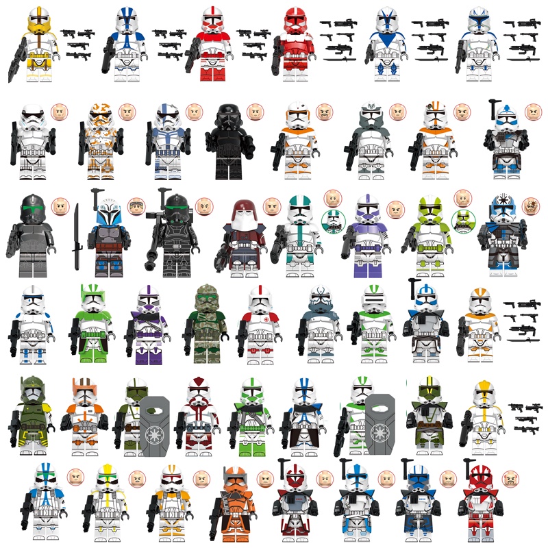ของเล่นตัวต่อฟิกเกอร์ Star Wars Clone Troopers 327 212 501st Legion ...