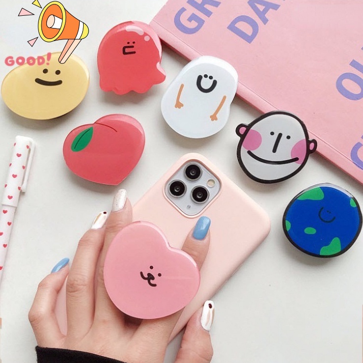 กริ๊ปต็อก ลายการ์ตูน Giptok Griptok Popsocket กริ๊บต๊อก ที่ติดหลังมือถือ ตัวป๊อปติดมือถือ กร ...
