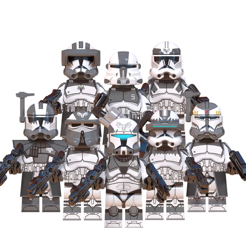 Clone Trooper Boost Wolfpack AT-RT Driver Commander Space Wars บล็อคตัวต่อฟิกเกอร์ ขนาดเล็ก ของ ...