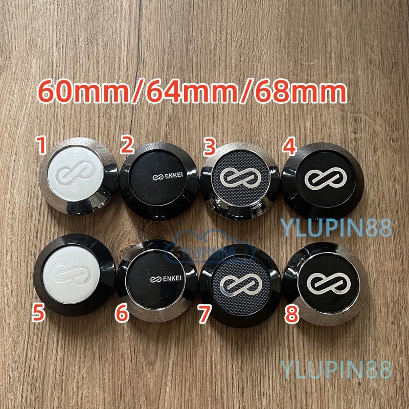 สติกเกอร์ฝาครอบดุมล้อรถยนต์ โครเมี่ยม 68 64 60 มม. สําหรับ Enkei Racing ...