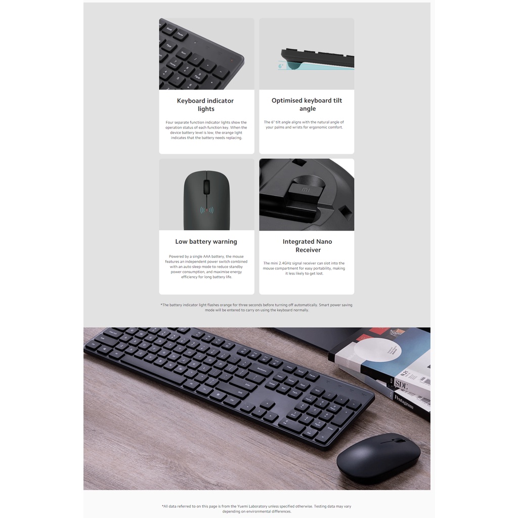 Xiaomi Mi Wireless Keyboard and Mouse Combo ชุดคีย์บอร์ด และเมาส์ไร้สาย ...
