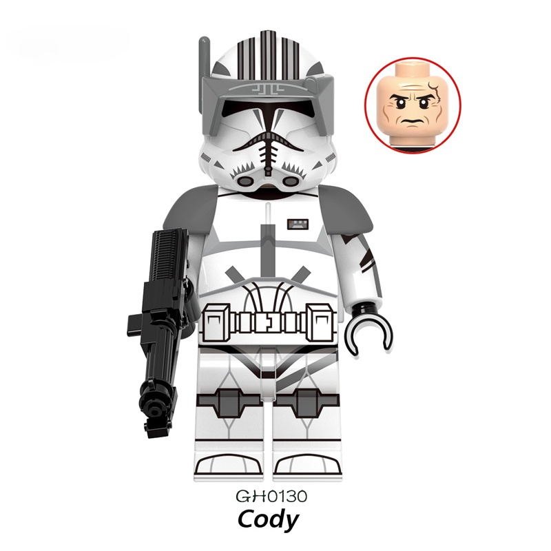 ของเล่นตัวต่อฟิกเกอร์ Space Wars Wrecker Clone Trooper Commander Cody ...