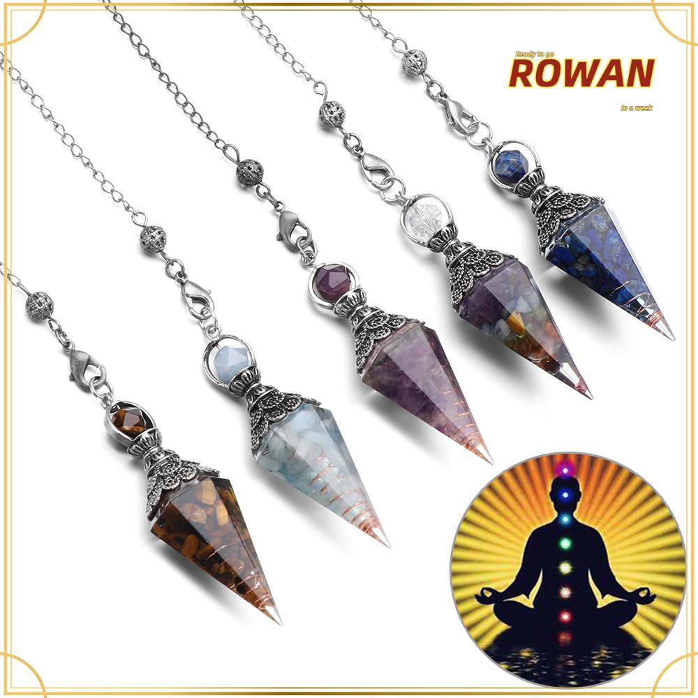ROW Reiki Pendant Neckalce Hexagonal Gemstone Chakra Crystal Crystal ...