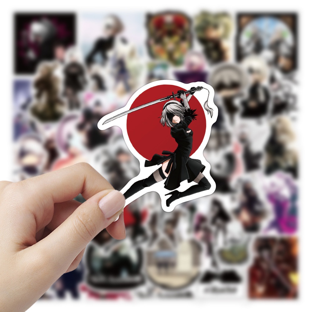 พร้อมส่งเนียร์ ออโตมาตา Nier: Automata 尼爾-自動人形 50แผ่น sticker กันน้ำ ...